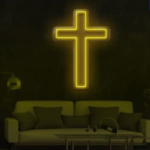 Holy Cross Neon Sign ~ Jesus Cross Neon Sign ~ Church Decor for Wedding ...