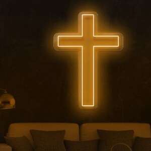 Holy Cross Neon Sign ~ Jesus Cross Neon Sign ~ Church Decor for Wedding ...
