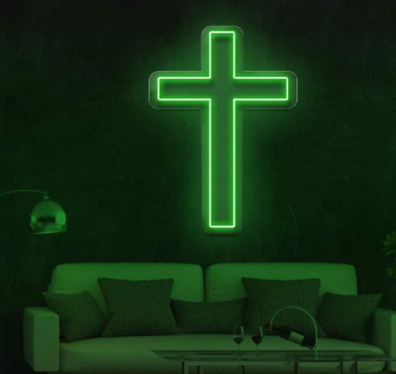 Holy Cross Neon Sign ~ Jesus Cross Neon Sign ~ Church Decor for Wedding ...
