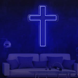 Holy Cross Neon Sign ~ Jesus Cross Neon Sign ~ Church Decor for Wedding ...