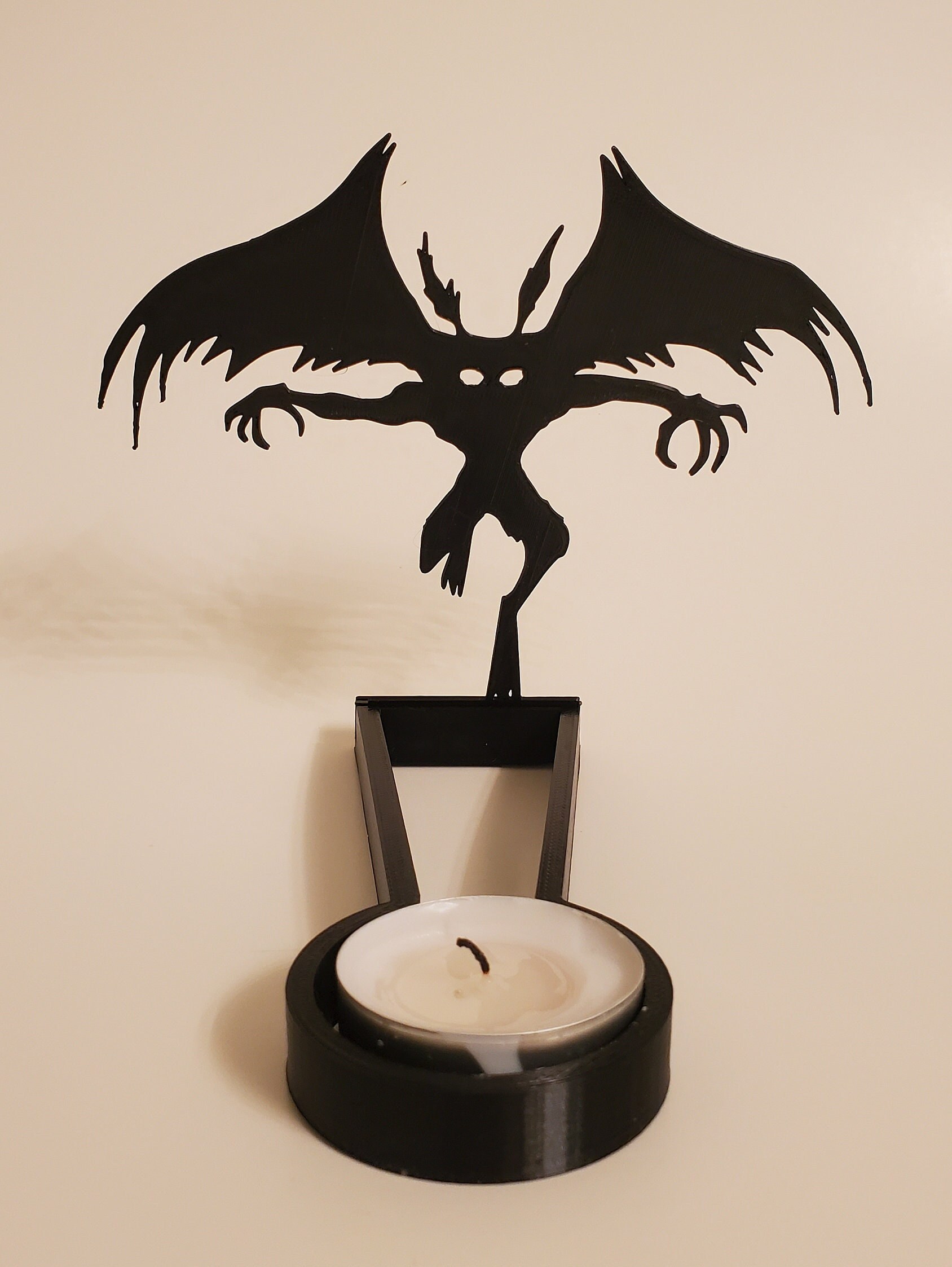 Kealite Mothman Shadow Caster tealight Candle Sold - Etsy
