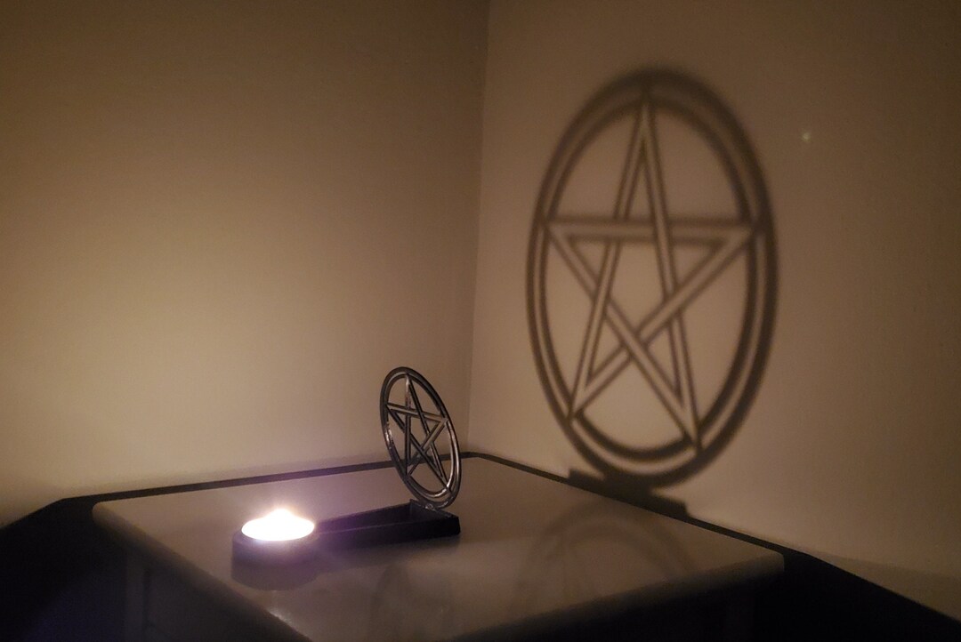 Kealite Pentagram Shadow Caster tealight Candle Sold - Etsy