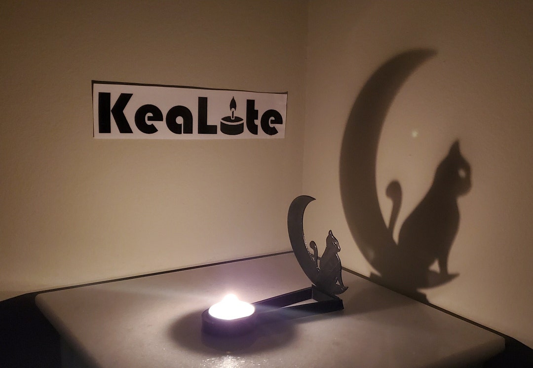 Kealite Celestial Cat Shadow Caster (tealight Candle Sold Separately ...