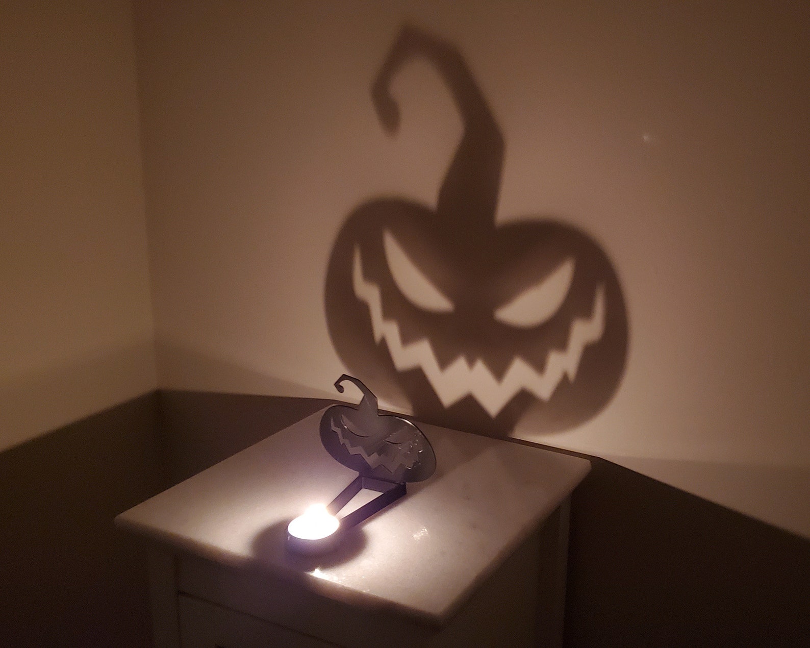 Kealite Jack-o-lantern Shadow Caster tealight Candles Sold - Etsy