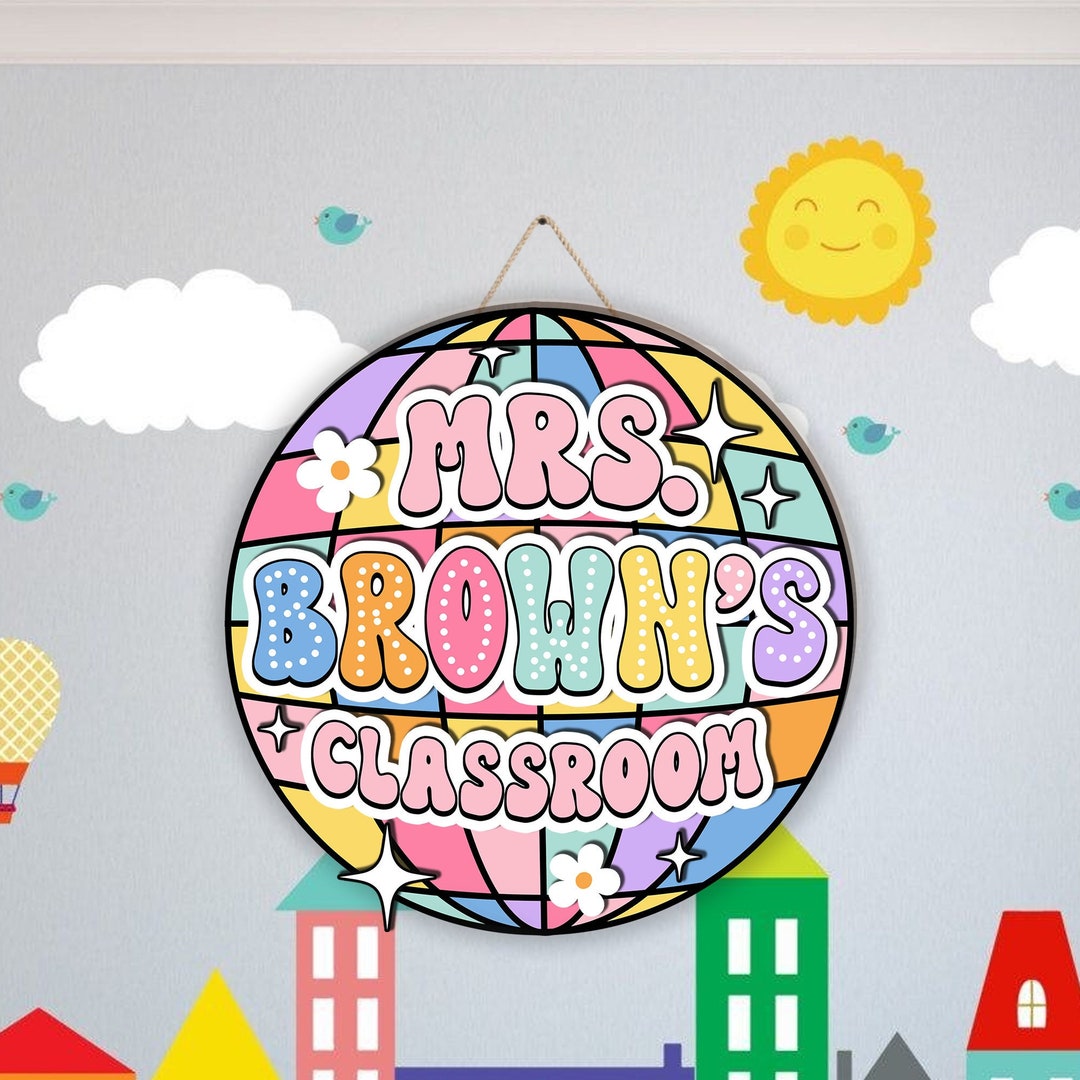 Personalized Classroom 3D Wood Sign, Custom 2 Layered Art Piece Door ...