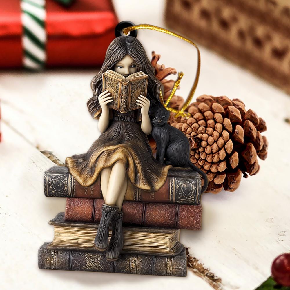 Christmas Book Ornament, Bookworm Gifts, Girl Reading Ornament, 2025 ...