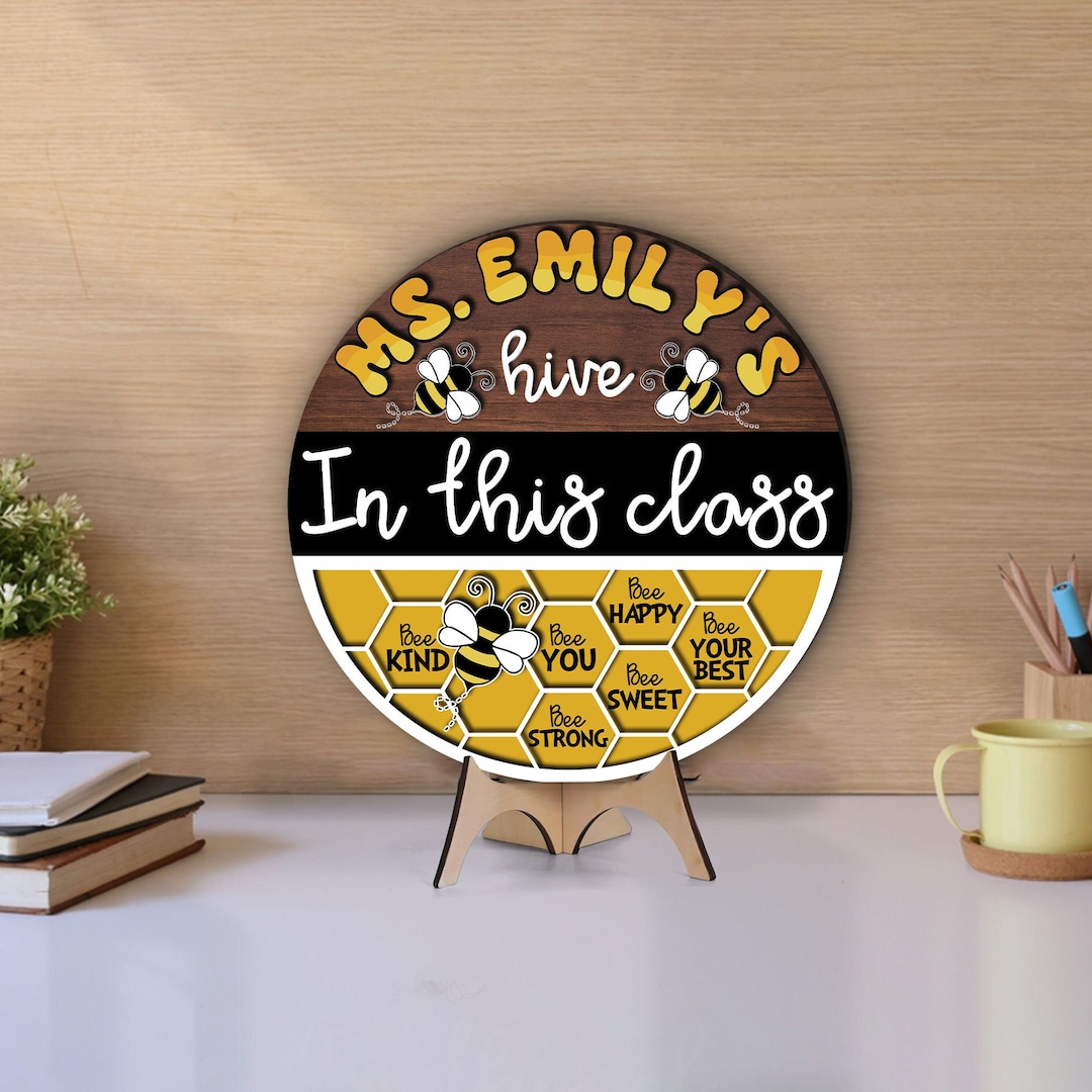 Personalized Teacher Classroom 3D Wood Sign, Custom 2 Layer Art Piece ...
