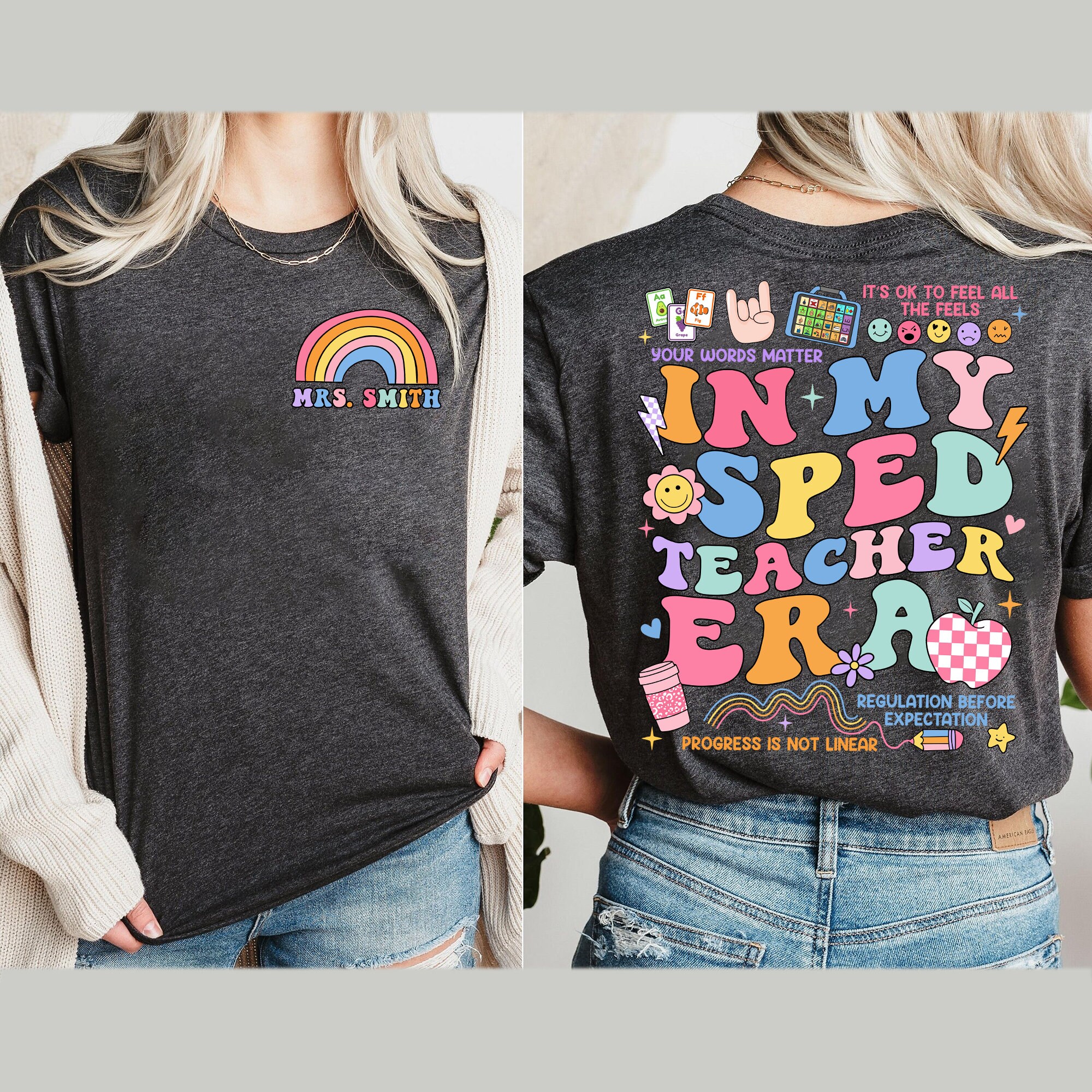 Sped Teacher Shirt in My Sped Teacher Erayour Words - Etsy