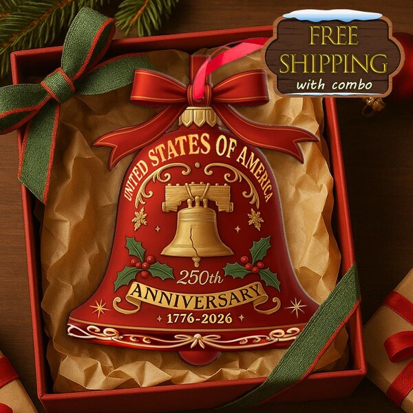 Us 250th Anniversary Bell Ornament - Etsy