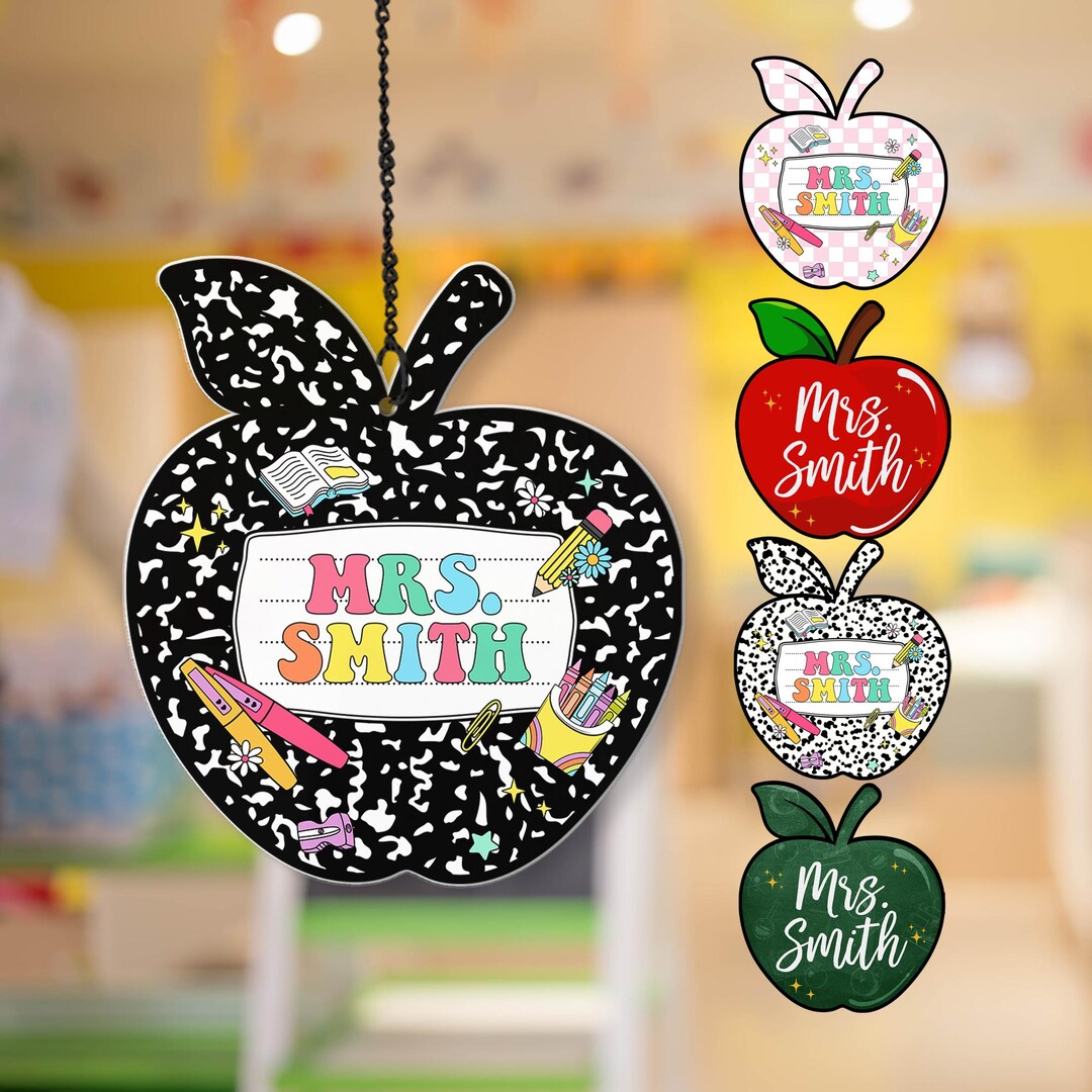 Teacher Appreciation Gifts, Custom Teacher Suncatcher, Personalized ...