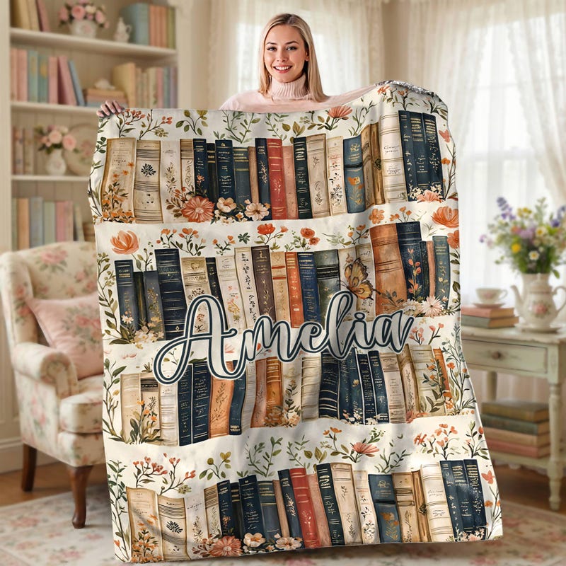 Library Blanket - Etsy