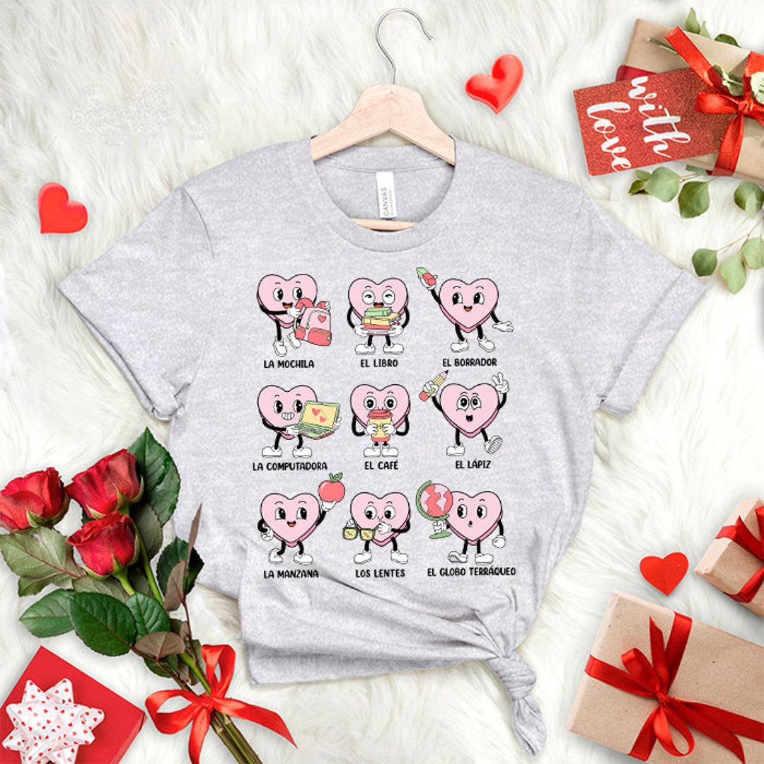 Maestra Valentine's Day Teacher Shirt, Valentines Day Gift, Spanish ...