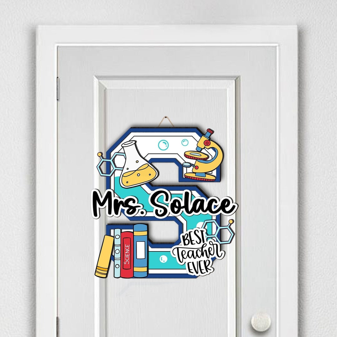 Personalized Science Lab 3D Wood Art, 2 Layer Art Piece Door Sign for ...