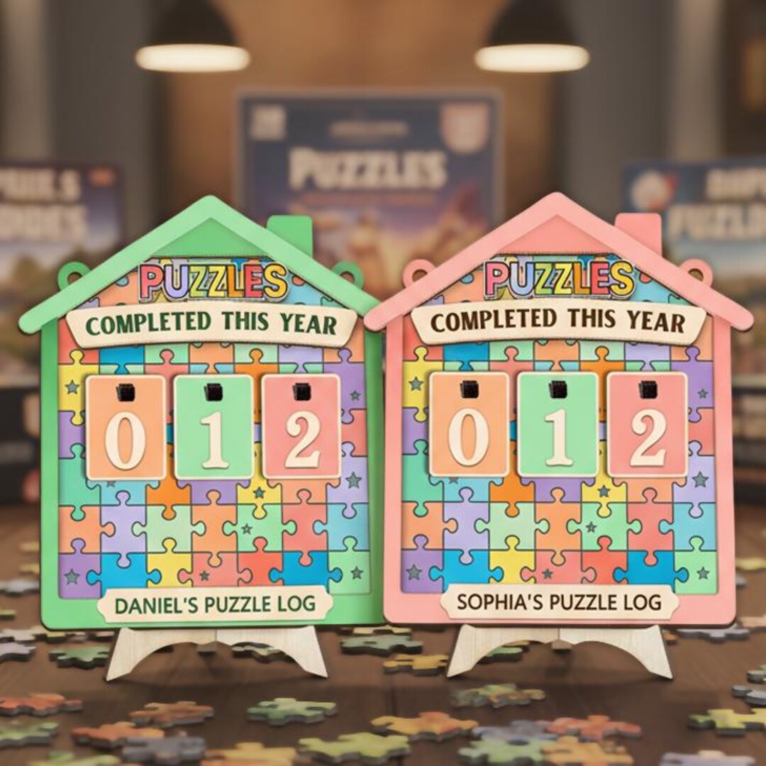 Custom Puzzles Completed This Year Tracker, Personalized Count Sign ...