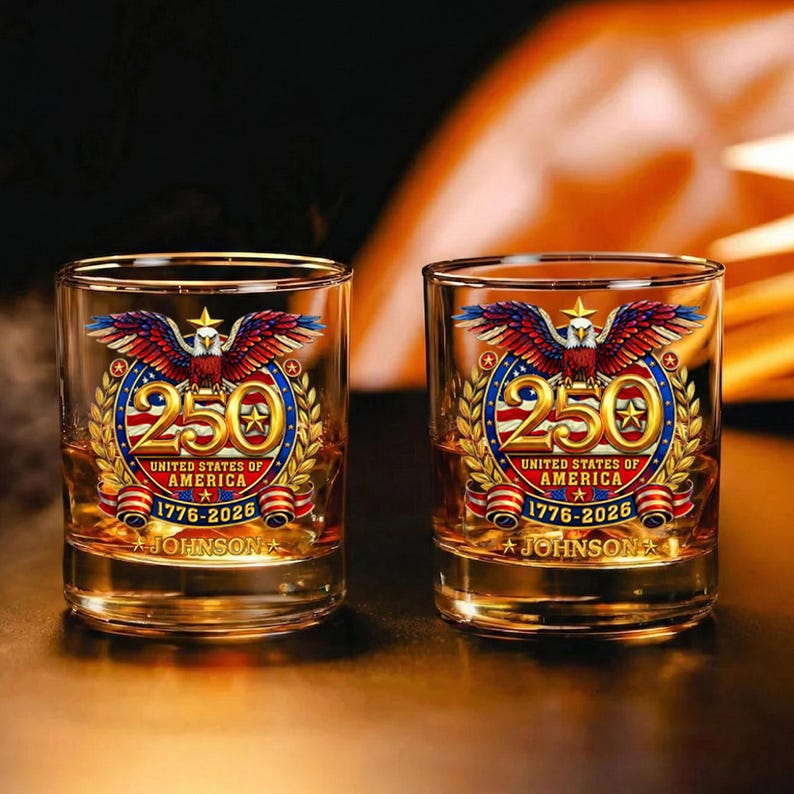 Custom United States 250th Anniversary Whiskey Decanter Set, 1776-2026 ...