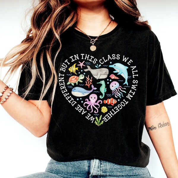 We Are All Different but in This School We Swim Together - Etsy