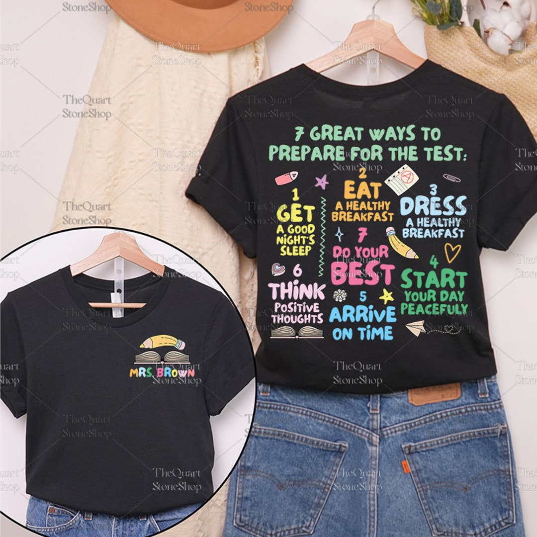 Personalized Teacher Test Day Shirt, Testing Preparation Shirt State ...