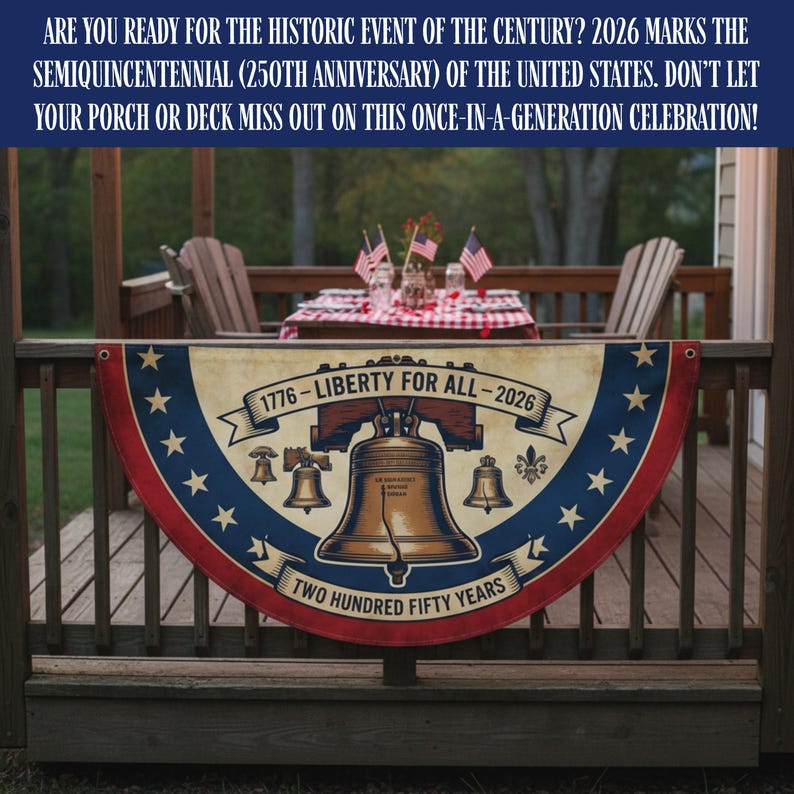 USA 250th Anniversary Liberty Bell Fan Flag, 1776-2026 Sestercentennial ...