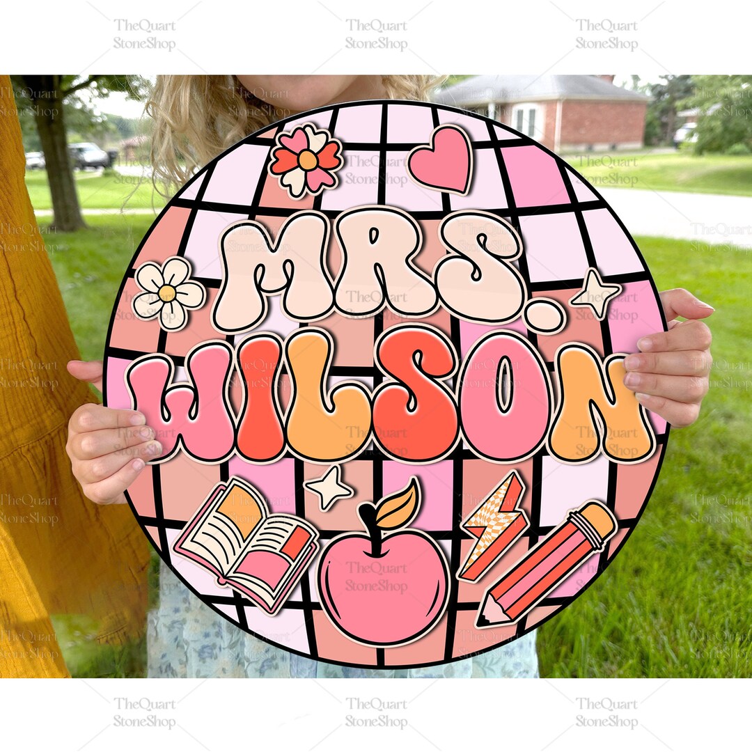 Personalized Classroom 3D Wood Sign, Custom 2 Layered Art Piece Door ...