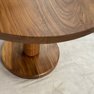 Walnut Table Dining Table 90 Round Solid Table - Etsy