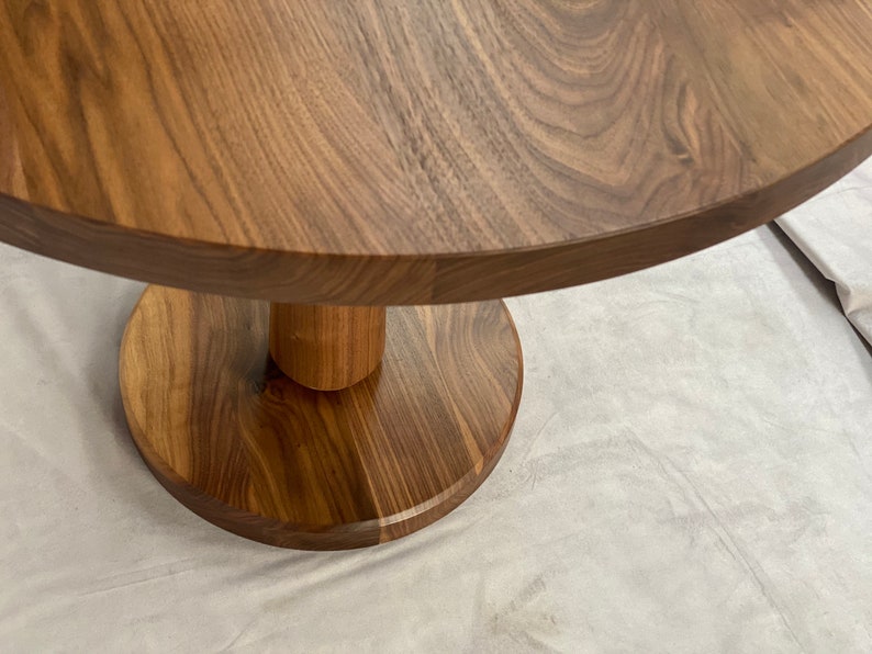 Walnut Table Dining Table 90 Round Solid Table - Etsy