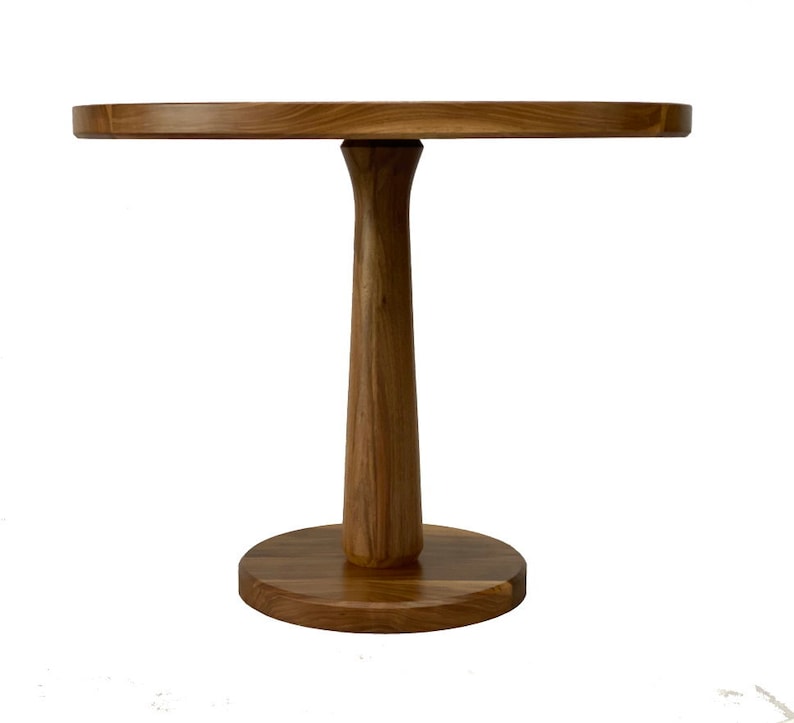 Walnut Table Dining Table 90 Round Solid Table - Etsy