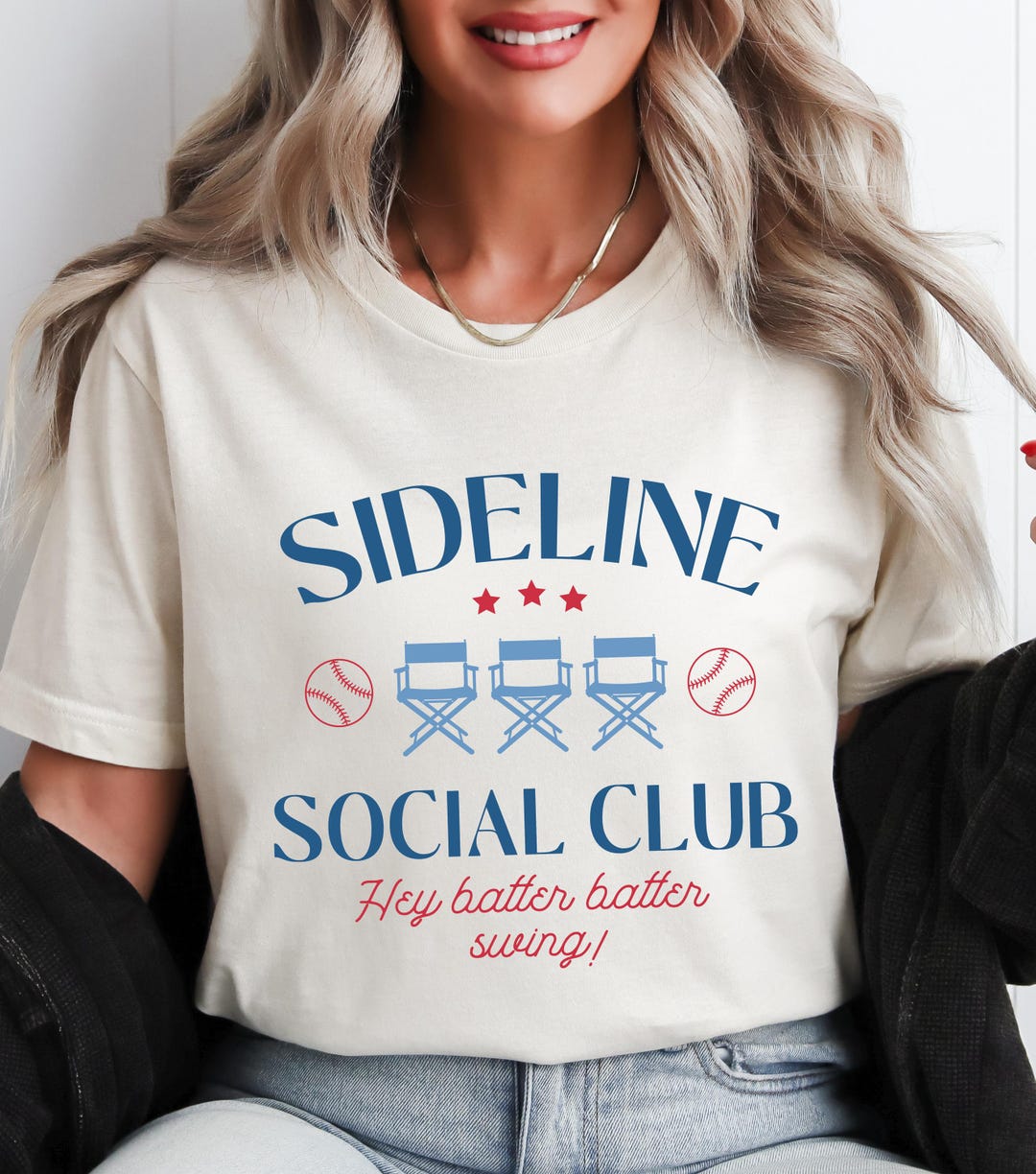 Sideline Social Club Baseball Tee Shirt, Sports Fan Apparel, Game Day ...
