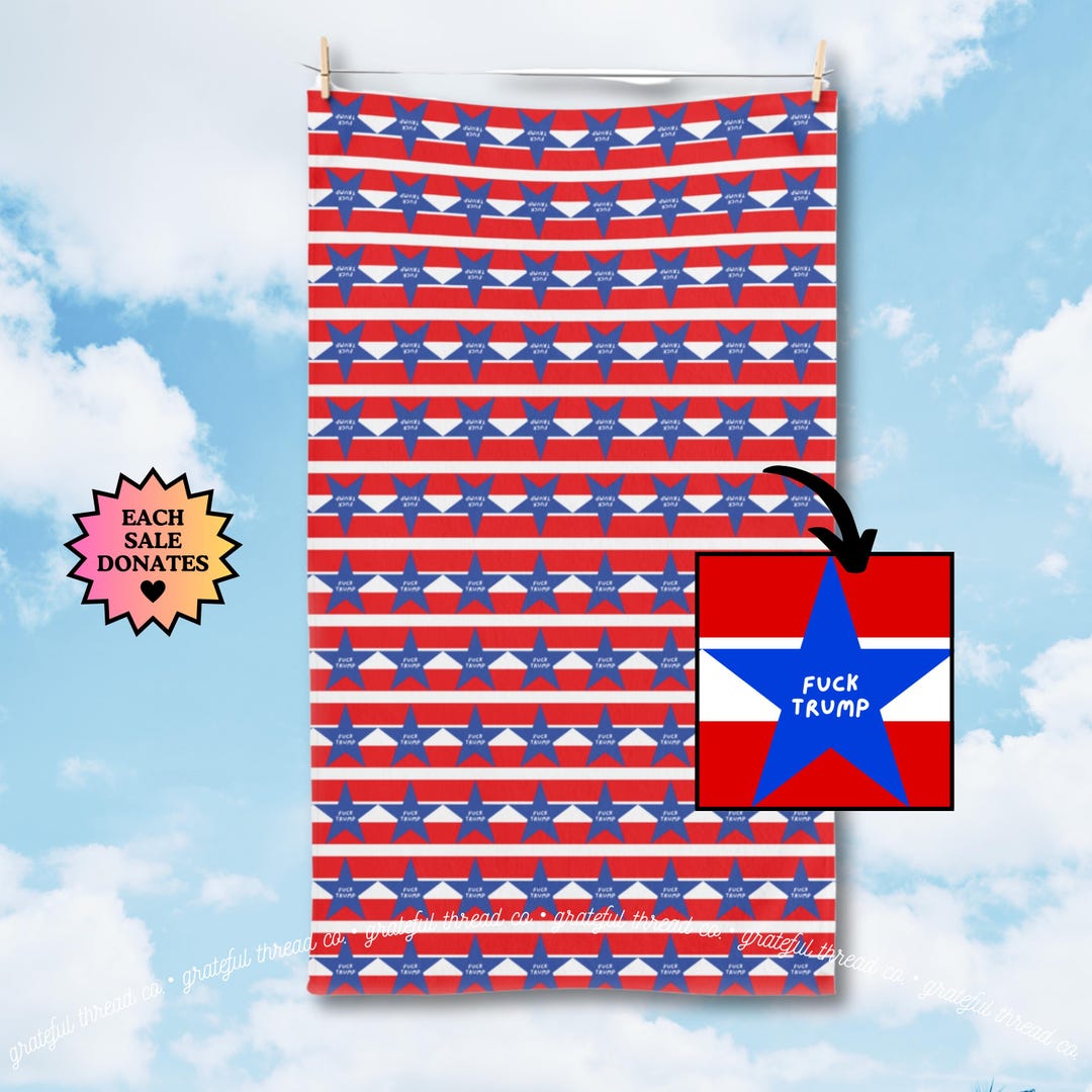 Subtle F*ck Trump Fourth of July Hand Towel, 4th of July America Home ...