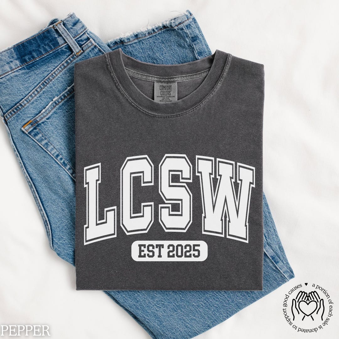CUSTOM LCSW Est Shirt, Licensed Clinical Social Worker T-shirt, Social ...