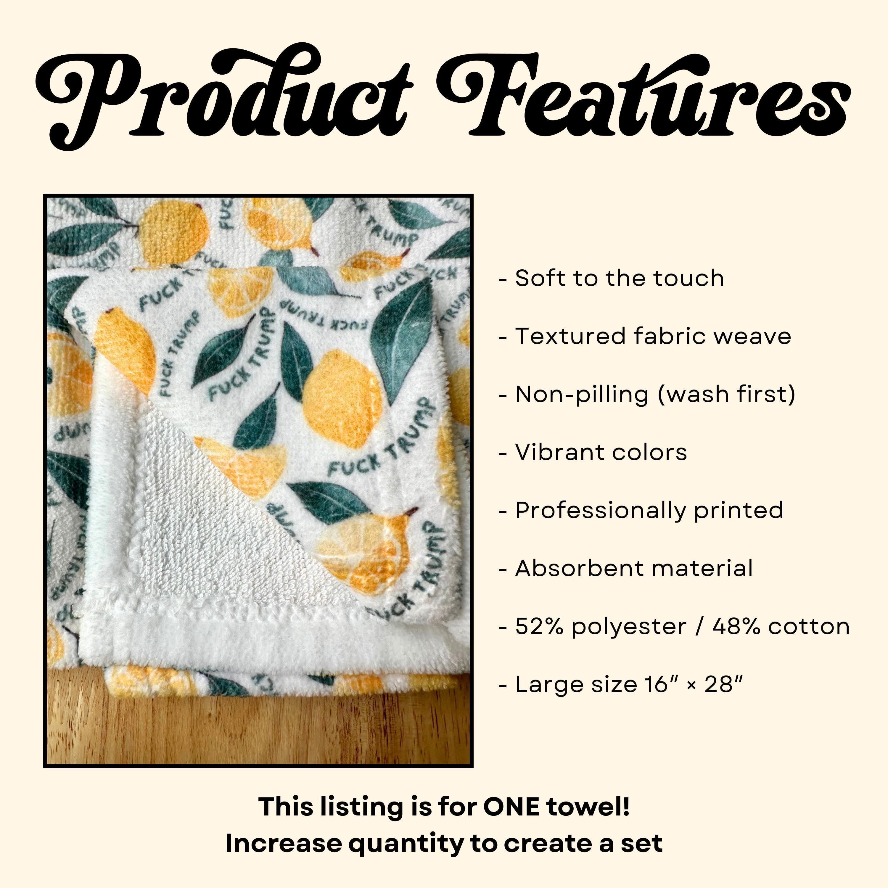 Subtle F*ck Trump Hand Towel, Funny Political Home Decor, Cherry ...