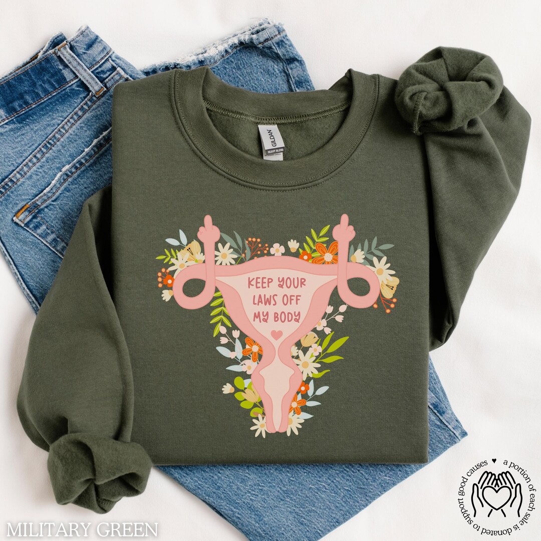 Reproductive Rights Sweatshirt, Floral Uterus Crewneck, Flower Pro Roe ...