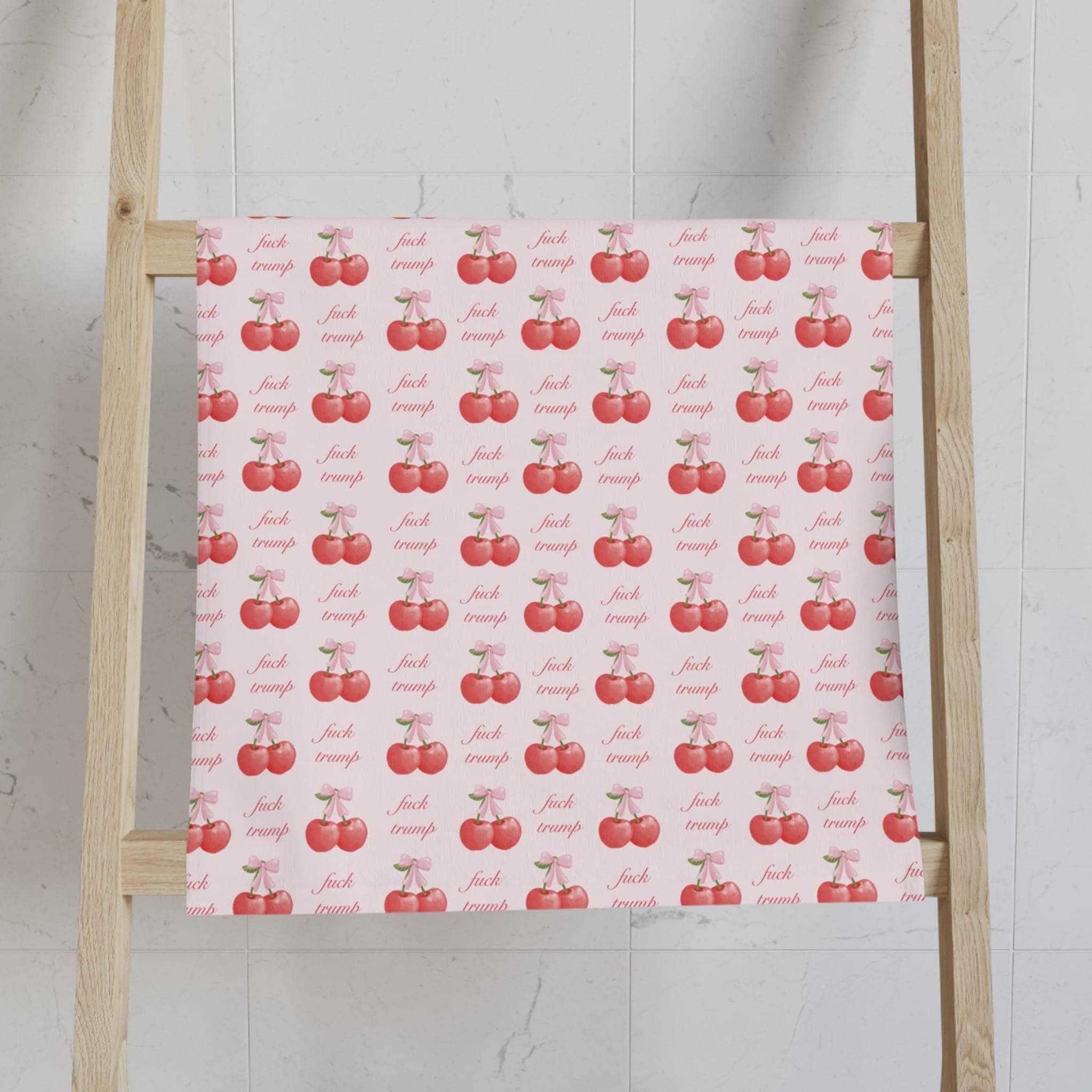 Subtle F*ck Trump Hand Towel, Funny Political Home Decor, Cherry ...