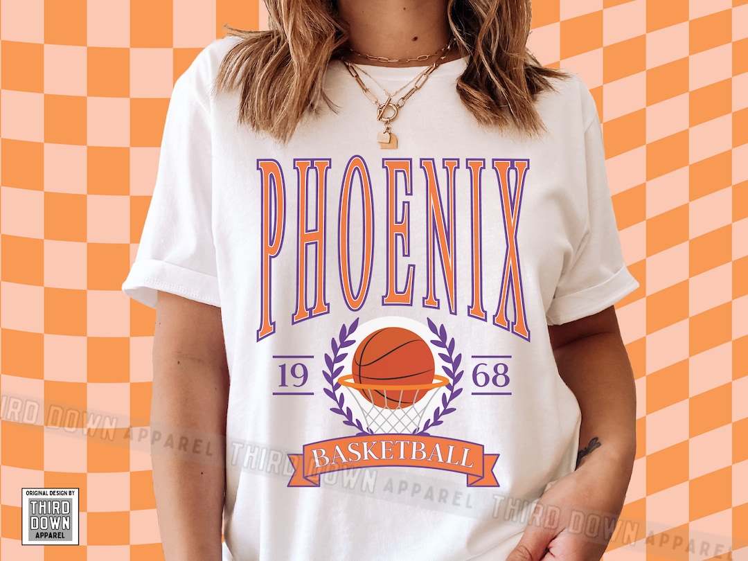 Throwback Phoenix Basketball Tshirt, Vintage-style Suns Shirt, Phoenix ...