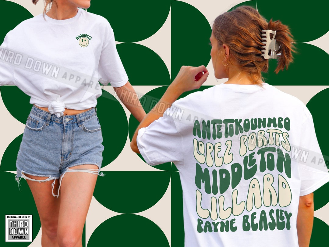 Retro Milwaukee Bucks Basketball Players T-shirt, Milwaukee Basketball ...