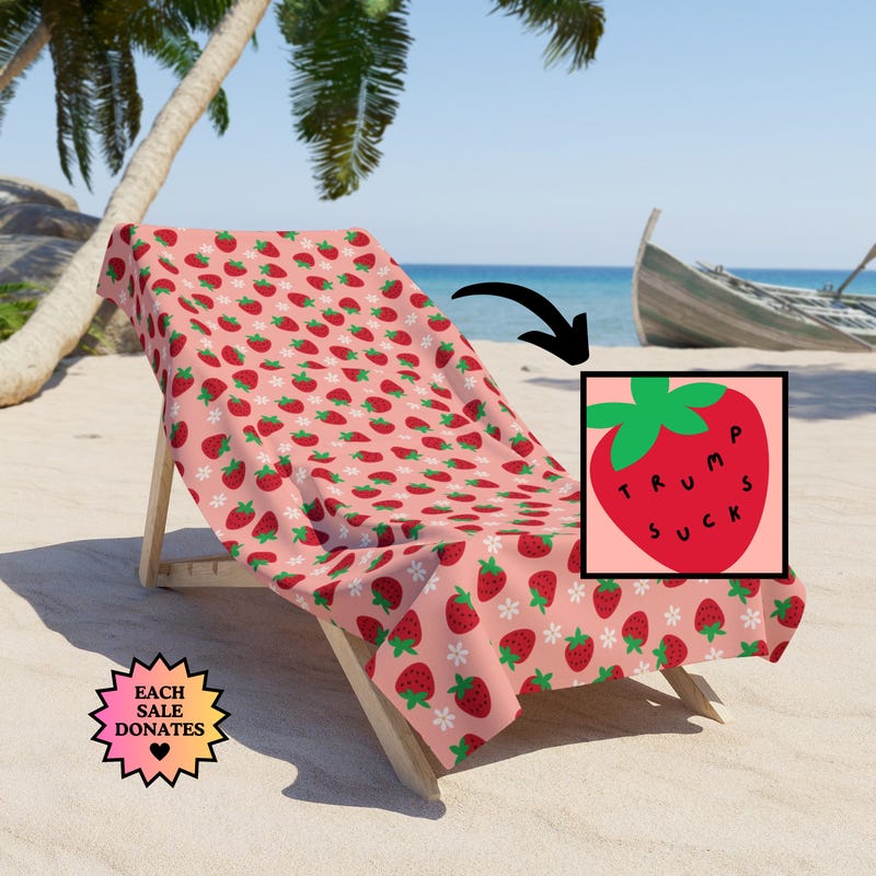 Summer Strawberry Towel - Etsy
