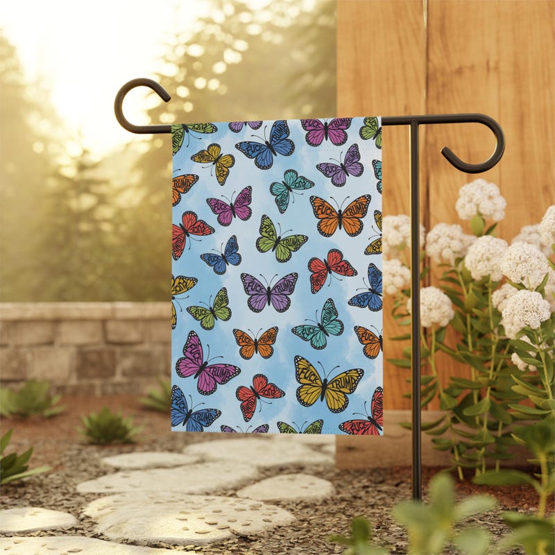 Rainbow Butterfly Flag - Etsy