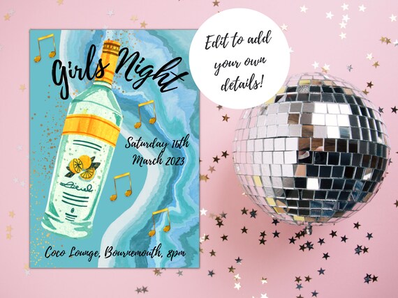 EDITABLE Girls Night Invite Ladies Night Invite Template - Etsy