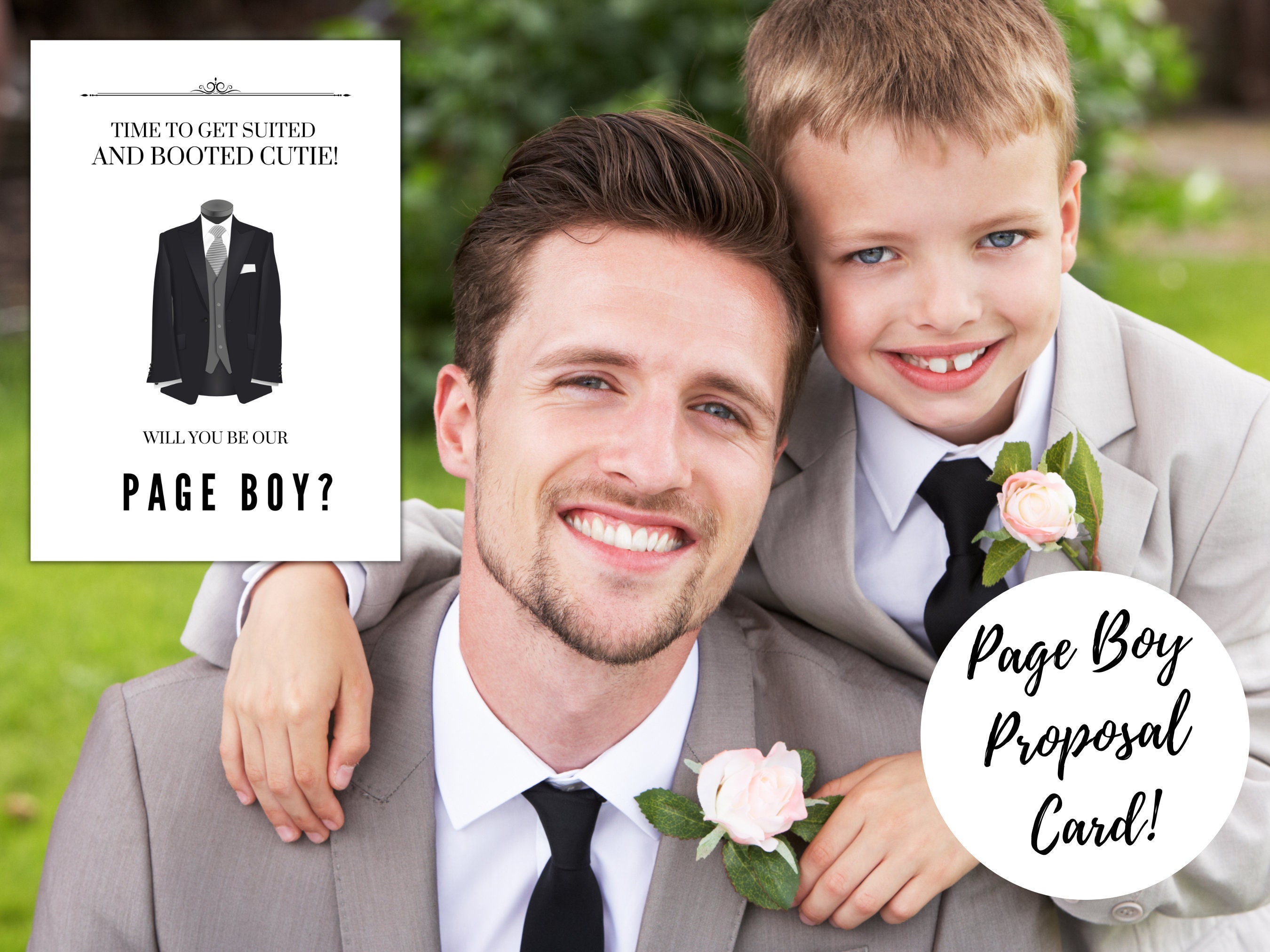 PRINTABLE Simple Groomsman Proposal Will You Be Our Page Boy - Etsy