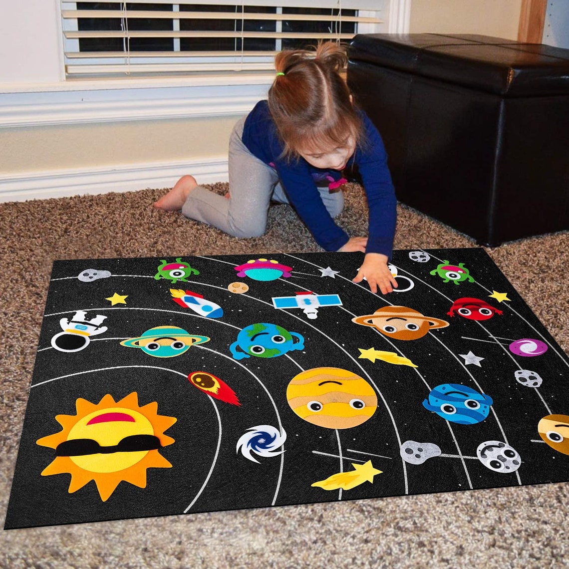 Montessori Space Felt Poster - Etsy
