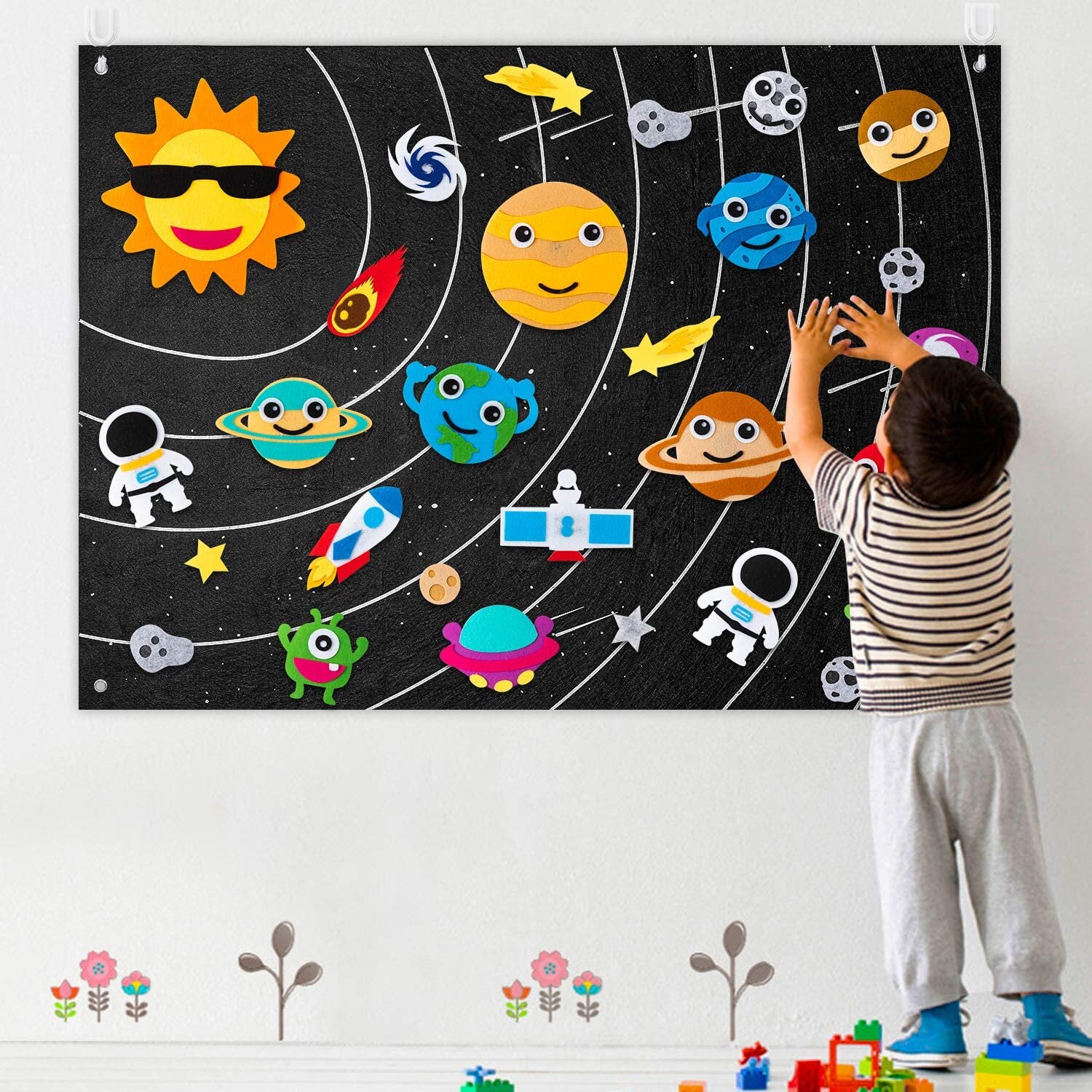Montessori Space Felt Poster - Etsy