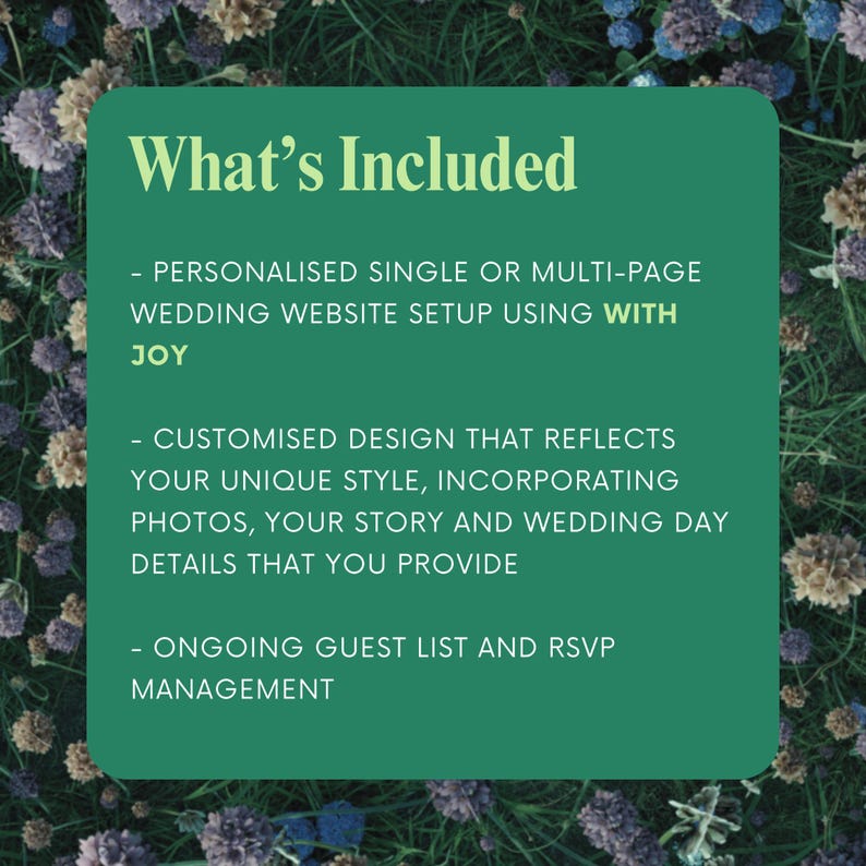 Custom Wedding Website Design | Withjoy Full Editing + RSVP & Guest ...