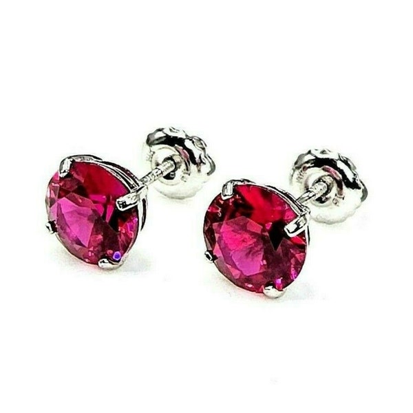 Gold Ruby Earrings - Etsy