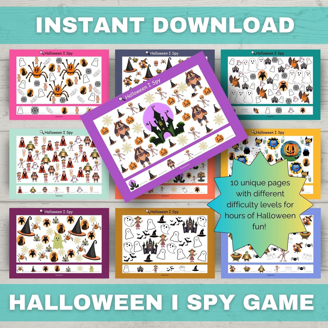 Halloween I Spy Bundle . Halloween Game. Halloween Activity. I - Etsy
