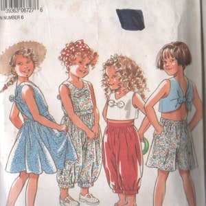 Vintage New Look Pattern #6727 CUT and COMPLETE Hugs & Stitched Girl's ...