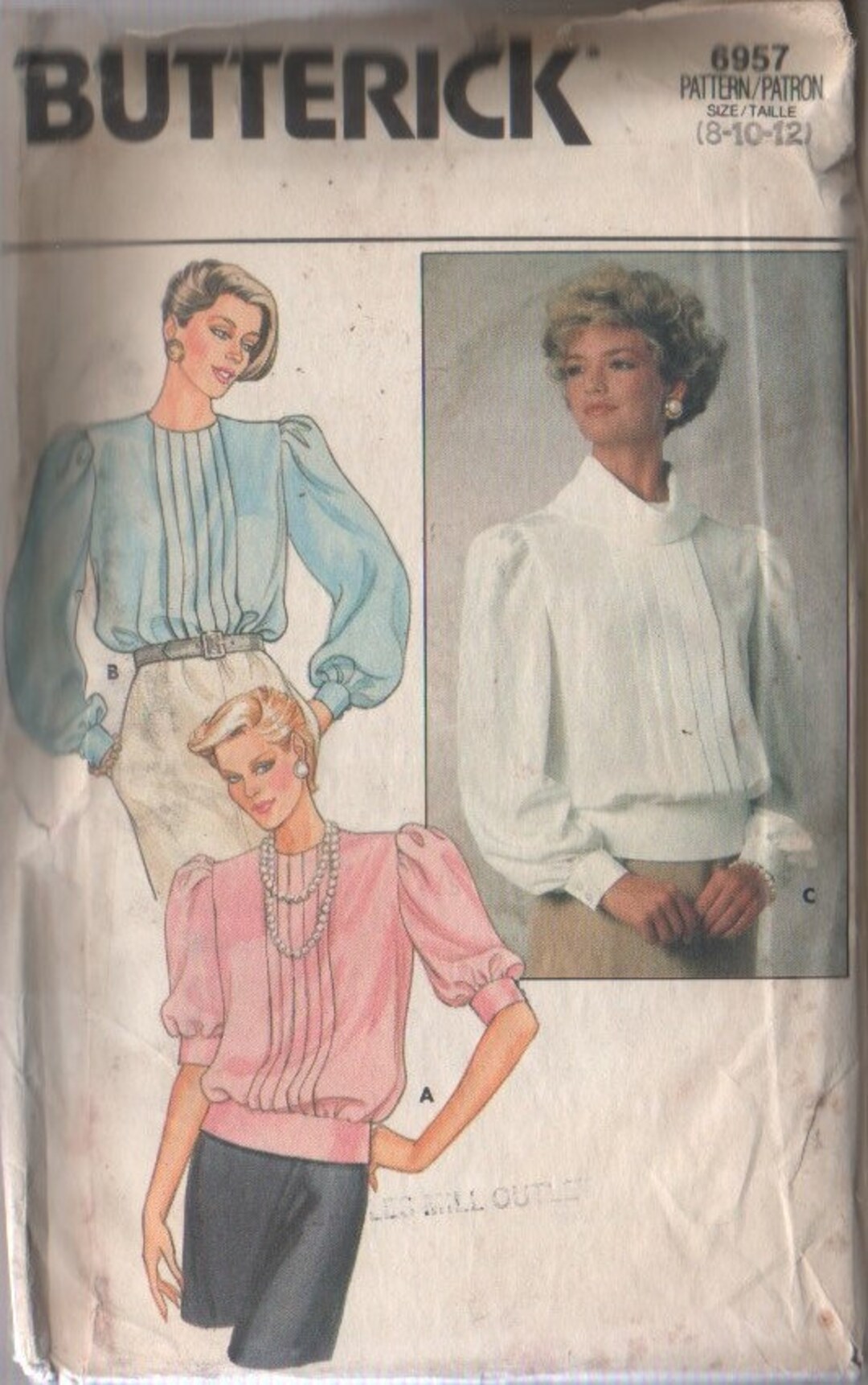Vintage Butterick Pattern #6957 UNCUT Sewing Dressmaking Pattern Misses ...
