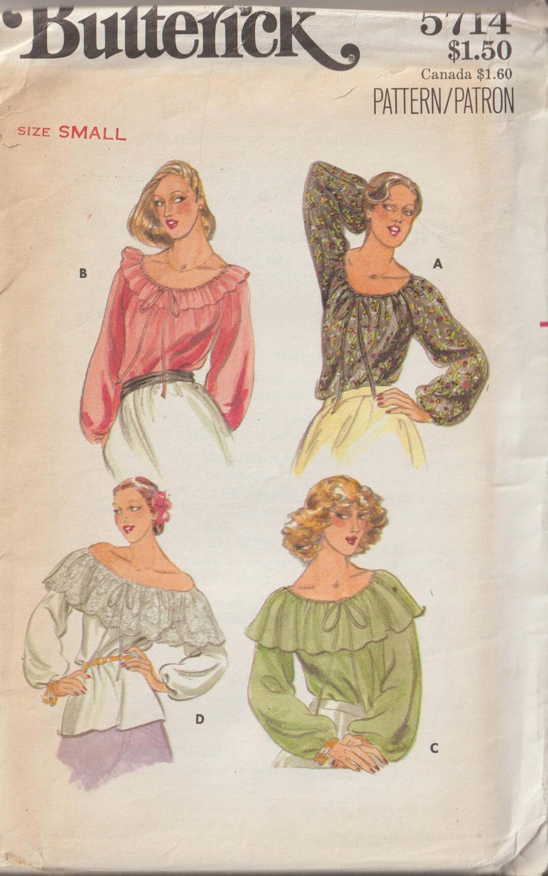 Vintage Butterick Pattern #5714 UNCUT Sewing Dressmaking Pattern Ladies ...