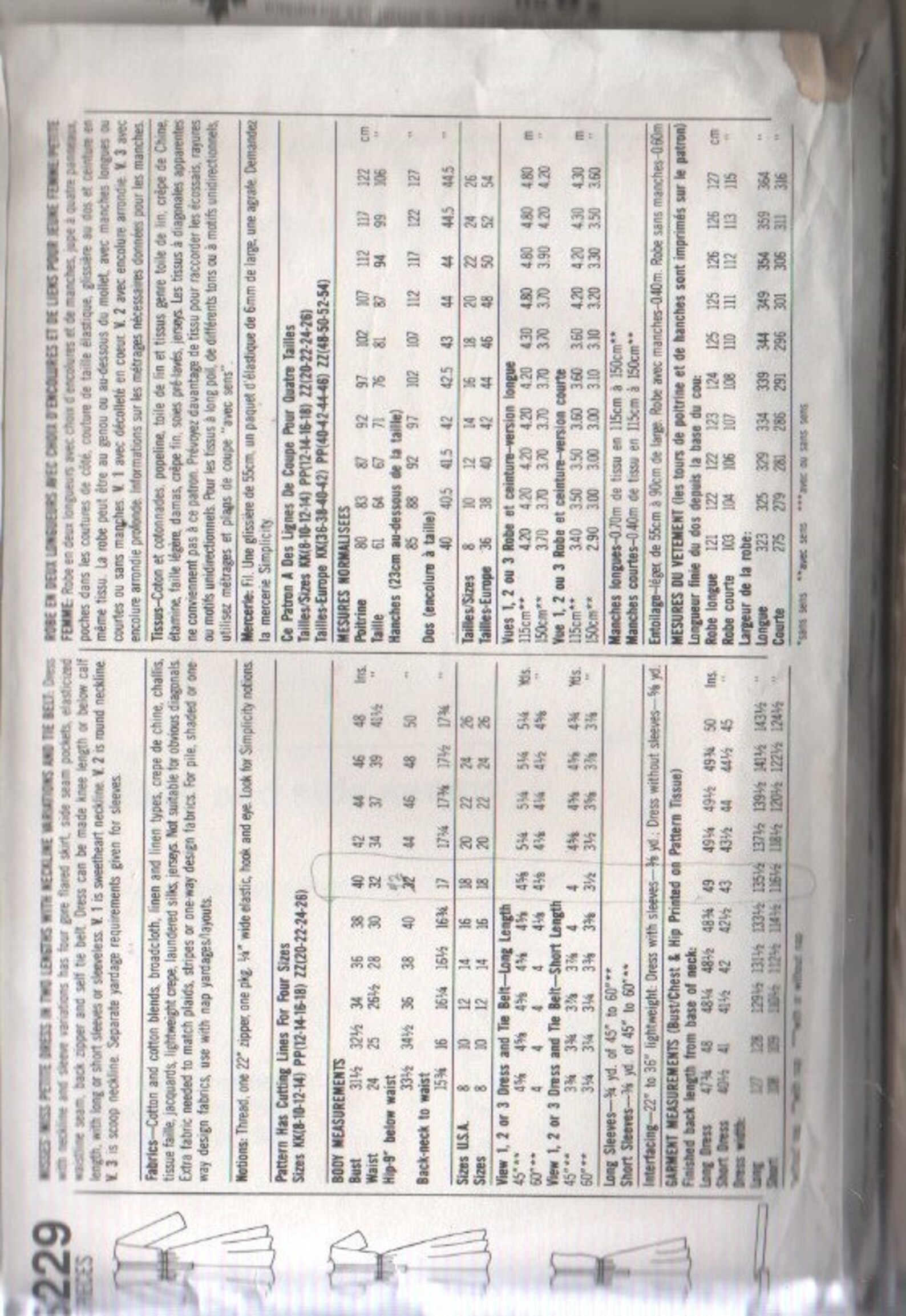 Vintage Simplicity Pattern #8229 CUT and COMPLETE Sewing Dressmaking ...