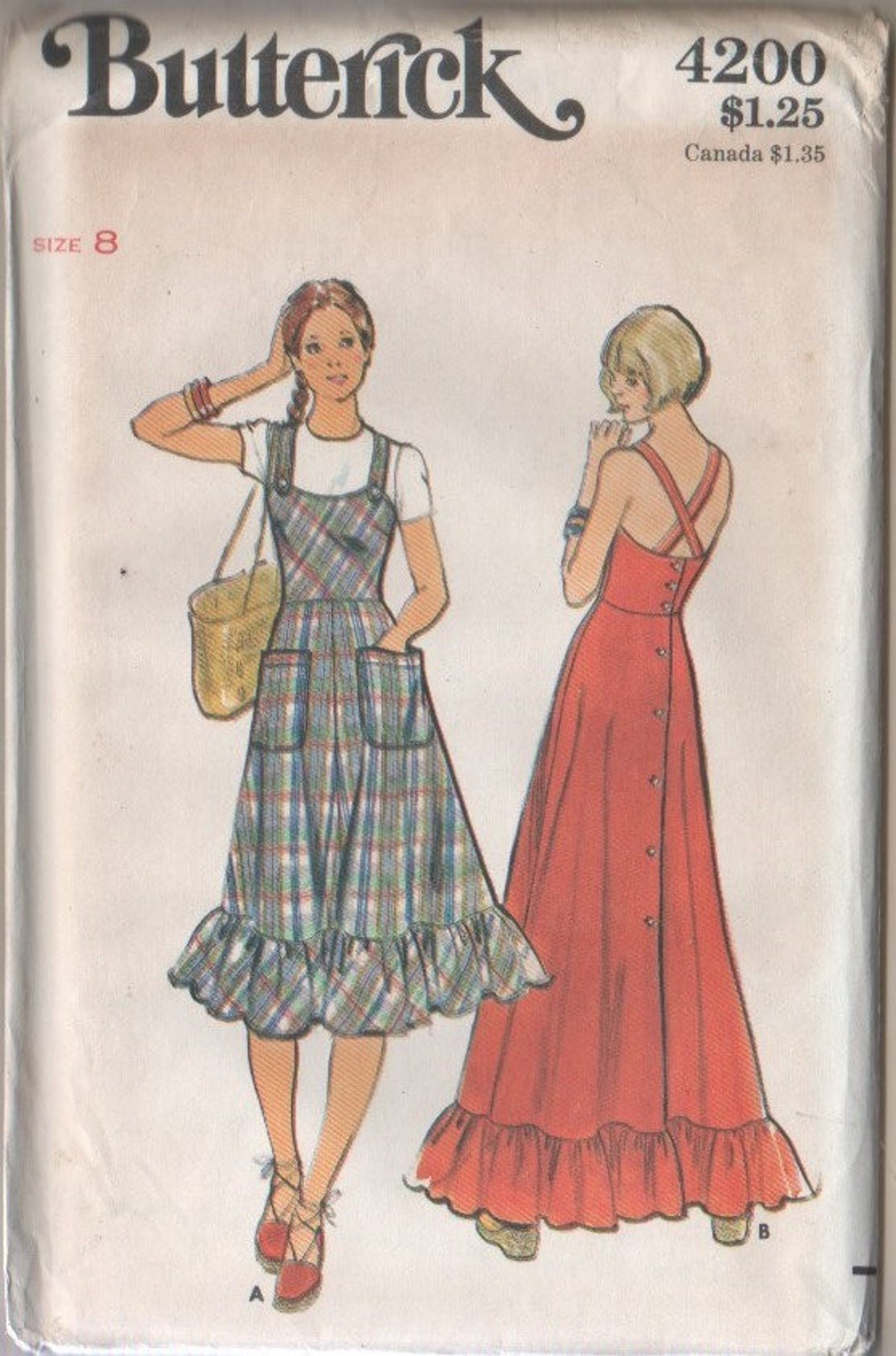 Vintage Butterick Pattern #4200 UNCUT Sewing Dressmaking Pattern Ladies ...