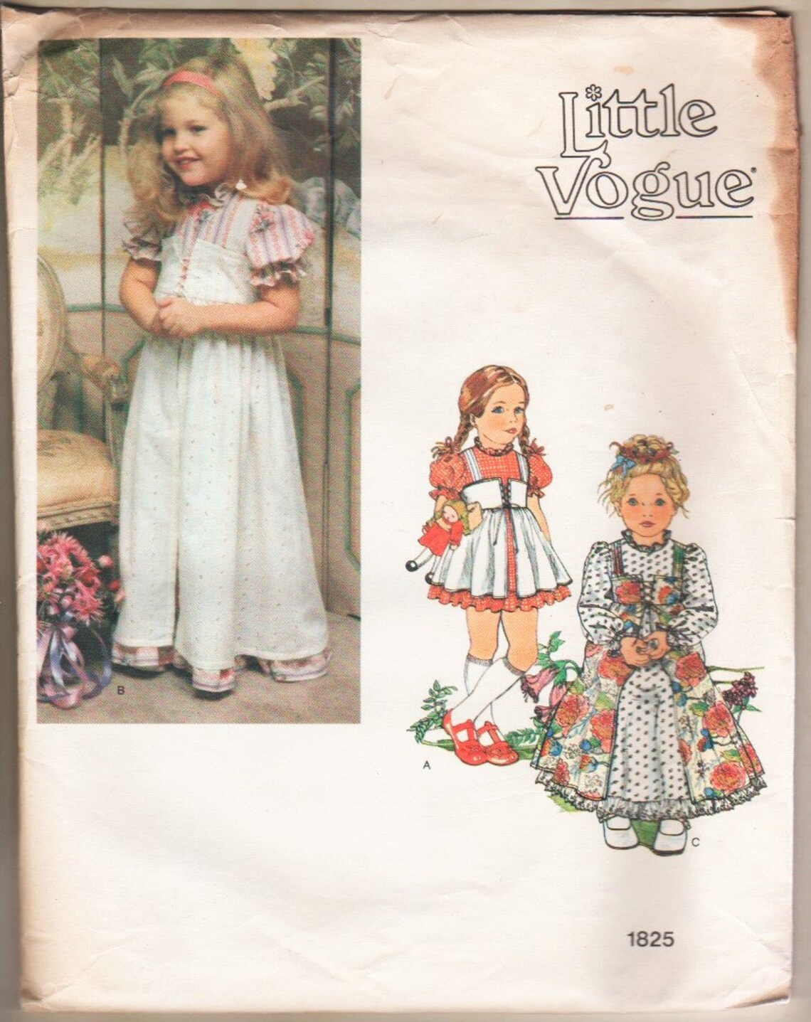 Vintage Little Vogue Children's Girl's Dress & Pinafore Dressmaking ...