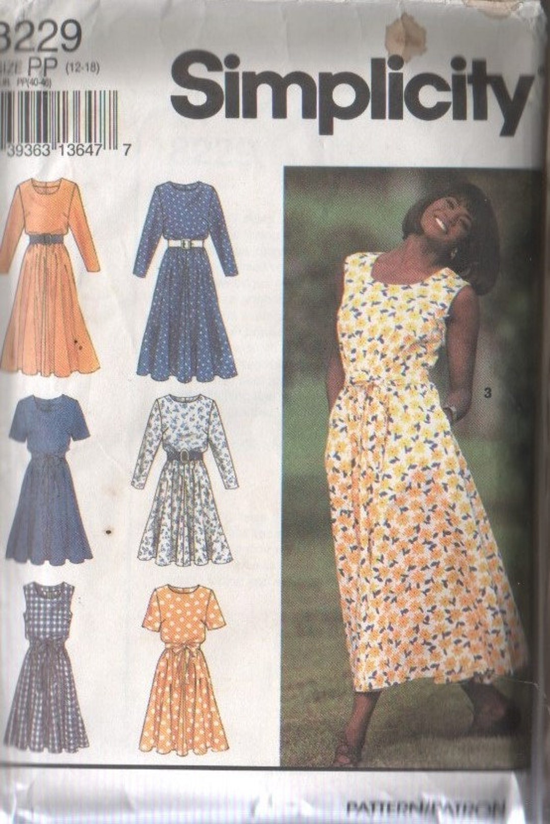Vintage Simplicity Pattern #8229 CUT and COMPLETE Sewing Dressmaking ...